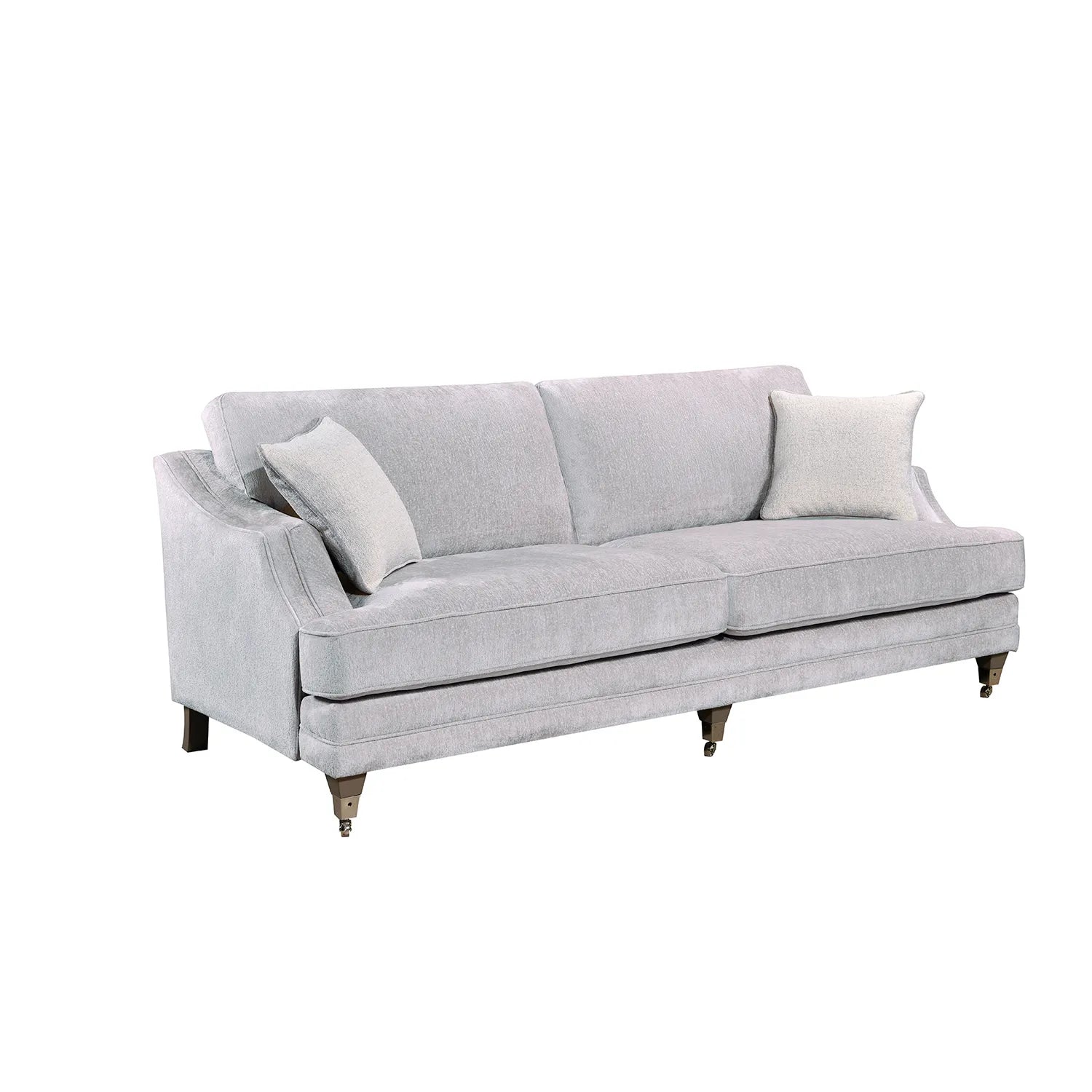 Get Belvedere Fixed Back Large 4 Seater Sofa - Silver - Pendle Village ...